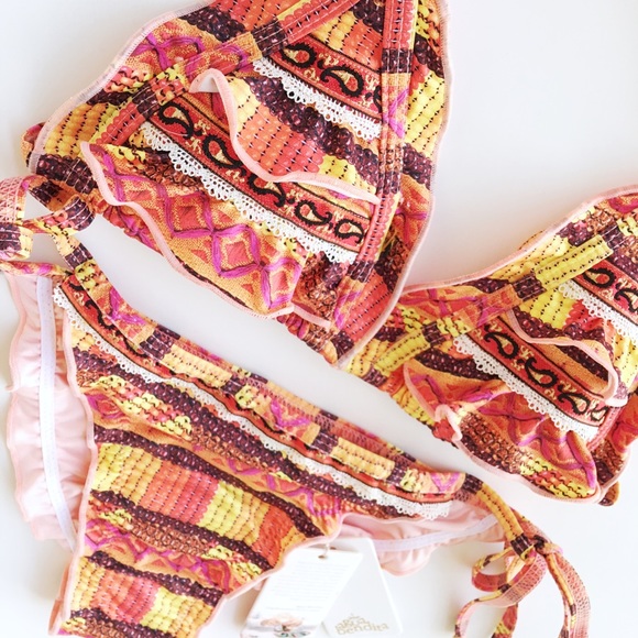 Agua Bendita | Swim | Nwt Agua Bendita Swimwear Bikini Set Bathing Suit ...